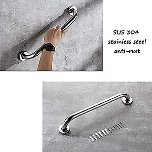 XHALERY Grab Bar Rail Safety Shower Handle Bath Grab Bar Toilet Bathroom Kitchen Stairway Handrail Handicap, Elderly, Injury, Senior Assist Bath Handle (Color : Silver, Size : 530mm)