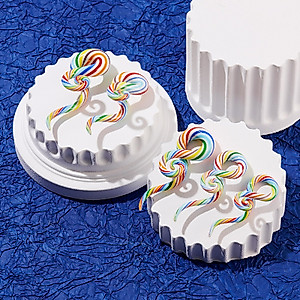 YOFANST 2pcs Glass Ear Tapers Plugs Handmade Spiral Gauges Piercing Jewelry, Candy Twist 0G