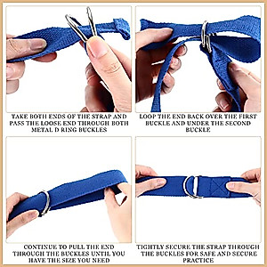 6 Pcs Yoga Strap for Stretching 8 Ft Yoga Exercise Adjustable Straps Yoga Bands with Safe Adjustable D Ring Buckle for Pilates Gym Workouts Yoga Fitness Improves Sitting Posture (Bright Color)