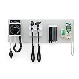 Welch Allyn Green Series 777 Integrated Wall Diagnostic System Including Wall Aneroid Sphygmomanometer, SureTemp Plus 690 Electronic Thermometer, Wall Transformer, Coaxial Ophthalmoscope
