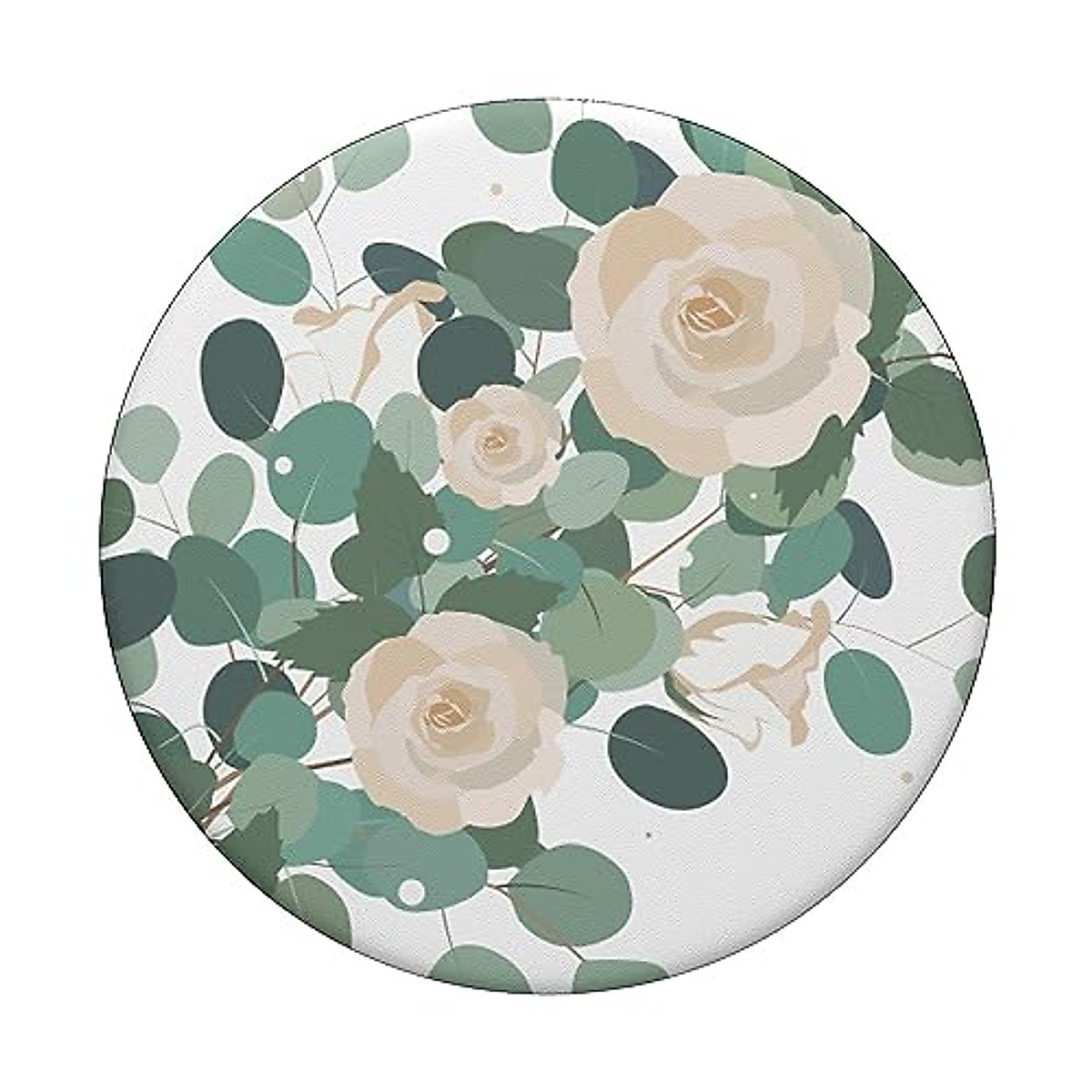 Eucalyptus and Roses White PopSockets Standard PopGrip