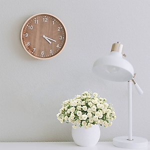 Milk&Honey 4 Bunches Carnation Flowers 80 Heads Small Silk Flowers Artificial Silk Flowers for Outdoors Home Garden Party Office Wedding, Living Room, Dining Table, Bedroom Decoration (White)