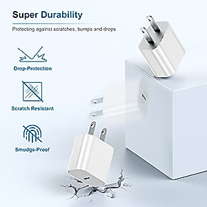 iPhone 13 14 Charger Block, 2Pack 20W USB C Wall Charger Plug Block and PD,Type-C Apple iPhone Fast Charging Power Adapter Cube Brick for iPhone 14 Pro Max/13 mini/12/12 Pro/11,iPad Pro,Samsung Galaxy
