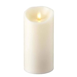 RAZ IMPORTS INC Push Flame Flameless Battery Operated LED Pillar Candle Ivory 3"x 6" for Home Décor, Holiday and Gift