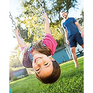 INTEX 44121E Heavy Duty Backyard Three Feature Swing Set: Includes Two Height Adjustable Swings and Glider – Plastisol-Coated Chain – Rust-Resistant Steel Frame – Anchor System – Easy Assembly