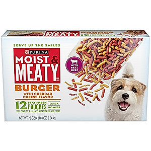 Purina Moist & Meaty Burger With Cheddar Cheese Flavor Adult Dry Dog Food