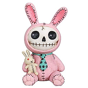 SUMMIT COLLECTION Furrybones Pink Bun Bun Signature Skeleton in Bunny Costume with Bunny Doll