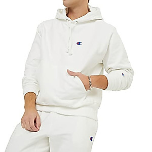 Champion mens Reverse Weave Pullover, Left Chest C Hoody, White-y06145, Small US