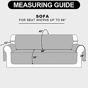 Deeky Sofa Covers for 3 Cushion Couch, Dog Couch Protector, Furniture Covers for Pets, Reversible and Water Resistant Cover with Foam Sticks & Elastic Straps, Sofa, Gray/Light Gray