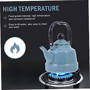 ABOOFAN 2pcs Enamel Kettle Gas Kettle Enamel Teapot Enamel Tea Kettles Drip Teapot China Teapot Insulated Teapot Pottery Teapot Stainless Steel Stovetop Kettle Office Soup Pot Insulation
