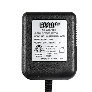 HQRP 9-Volt AC Adapter Compatible with Digitech PS750, Harman Pro Group Hpro PS750 PS-750 Digitech S100 XP100 XP200 XP300 XP400 Talker RP3 Power Supply Cord Transformer