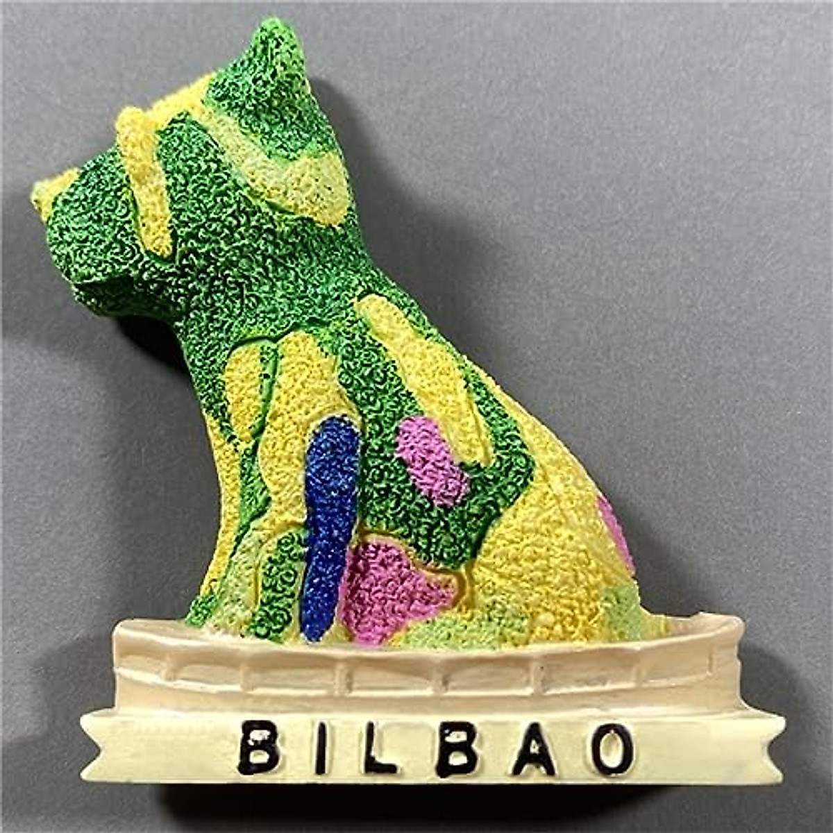 Puppy Sculpture Guggenheim Museum Bilbao Spain Refrigerator Magnet Travel Souvenir Fridge Decoration 3D Magnetic Sticker Craft Collection
