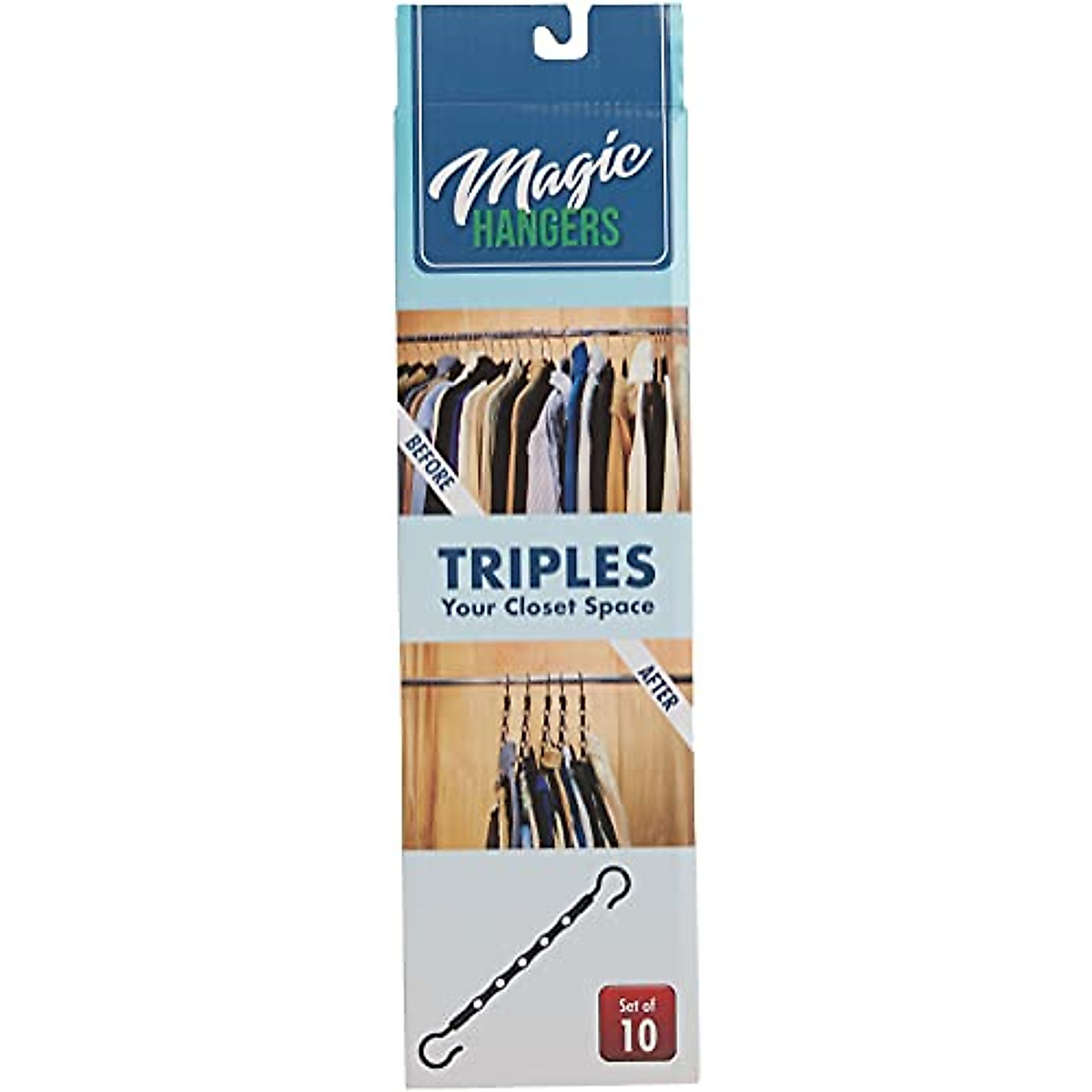 Closet Complete Magic Cascading Hangers, TV Item, Set of 10