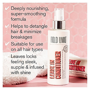 Leave in Conditioner - Intense Treatment, Anti-frizz Detangler Spray, Adds Deep Moisture & Shine to Dry, Damaged, Colored, Curly, Frizzy, Broken & Bleached Hair. Cruelty-free & 100% Vegan - 5.9 Fl.Oz