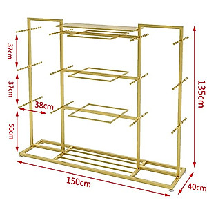 Clothes Retail Heavy Duty Metal Hanging Garment Racks, Clothing Store Metal Hanger Storage Shelves Double Sided Display Stand, Underwear/Bra/Swimsuit/Sock Organizer Shelf, Jewelry Holder