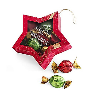 Godiva Chocolatier Holiday Assorted Chocolate Truffles Star Ornaments, 4 pc.