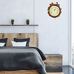 SOBLUING Gnome Weather Thermometer, Resin Couple Gnome Outdoor Indoor Thermometers, No Battery Required Thermometer Welcome Wall Decor for Fence, Garden Yard, Door, Living Room