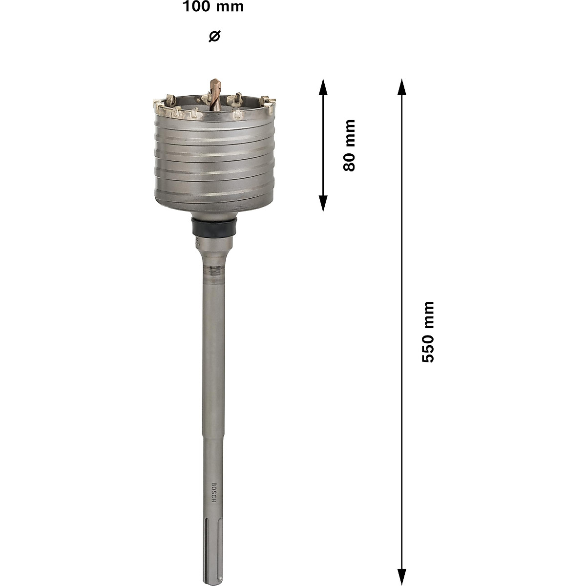Bosch 1x PRO SDS max-5 Core Cutter, One-Piece (for Concrete, Concrete Building Block, Ø 100 mm, Professional Accessory Rotary Hammer Drill)