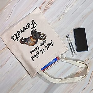 VAMSII Ferret Tote Bag Ferret Gifts for Ferret Lovers Ferret Owner Gifts just a Girl who Loves Ferrets Shoulder Bag(Ferret Tote Bag)