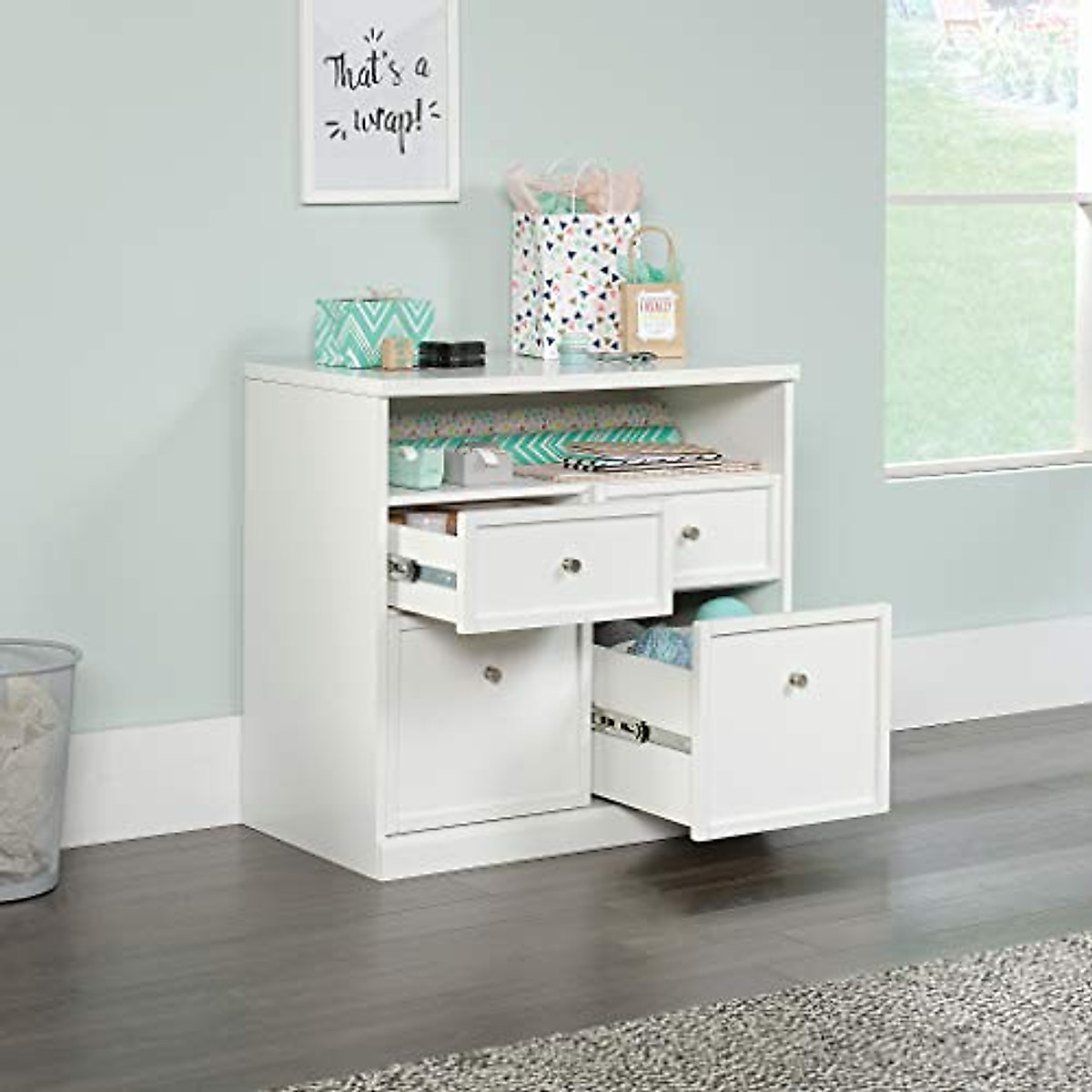 Sauder Craft Pro Series Storage Cabinet, White finish