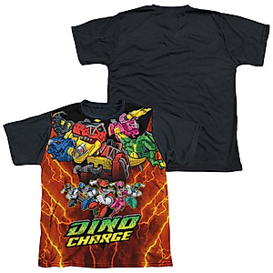 Power Rangers Dino Charge Zord Power Youth Black Back 100% Poly T-Shirt S