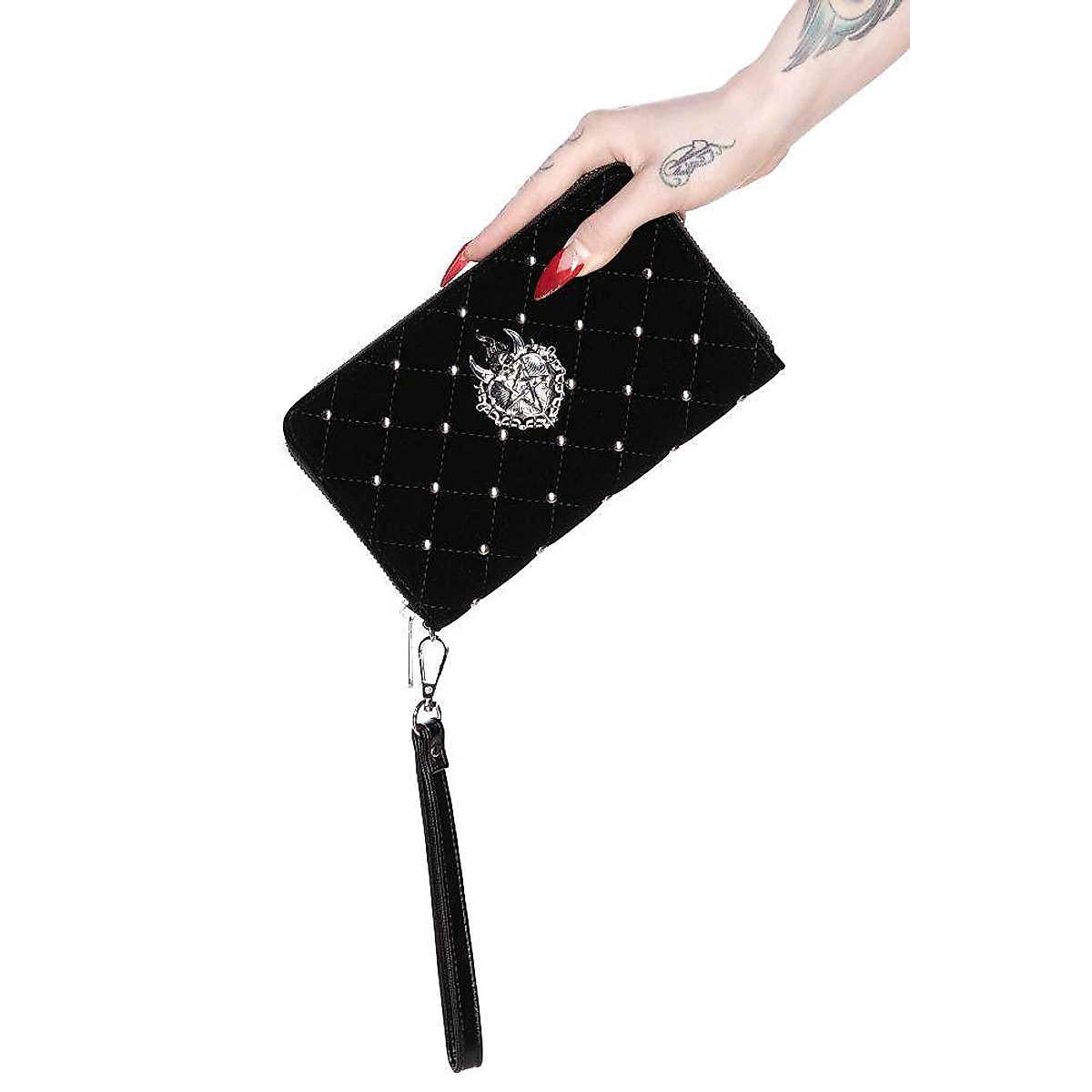 Killstar Unsacred Heart Gothic Punk Tattoos Quilted Clutch Wallet KSRA002964