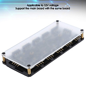 Demeras 10 Ports Controller HUB Controller 4‑Pin RGB Controller for PC for PC Computer Desktop Motherboard