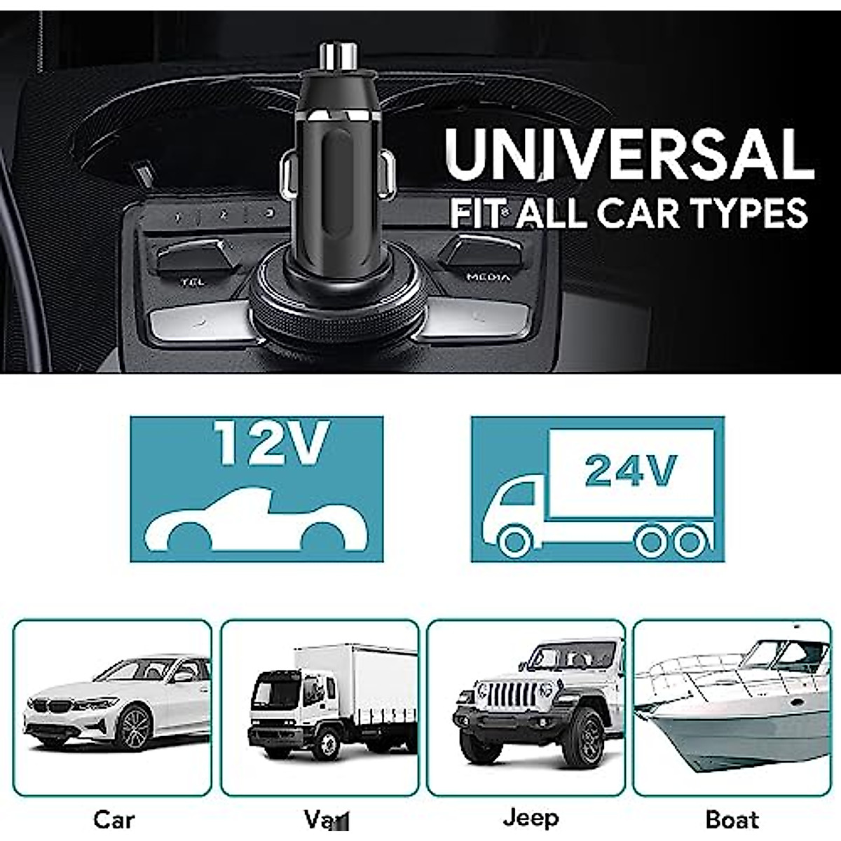 KFD DC Adapter Fridge Car Charger for Alpicool Dometic ARB ICECO Setpower JoyTutus Rockpals Aspenora Ausranvik AstroAI Kalamera Portable Refrigerator Car Freezer Cooler Cigarette Lighter Plug