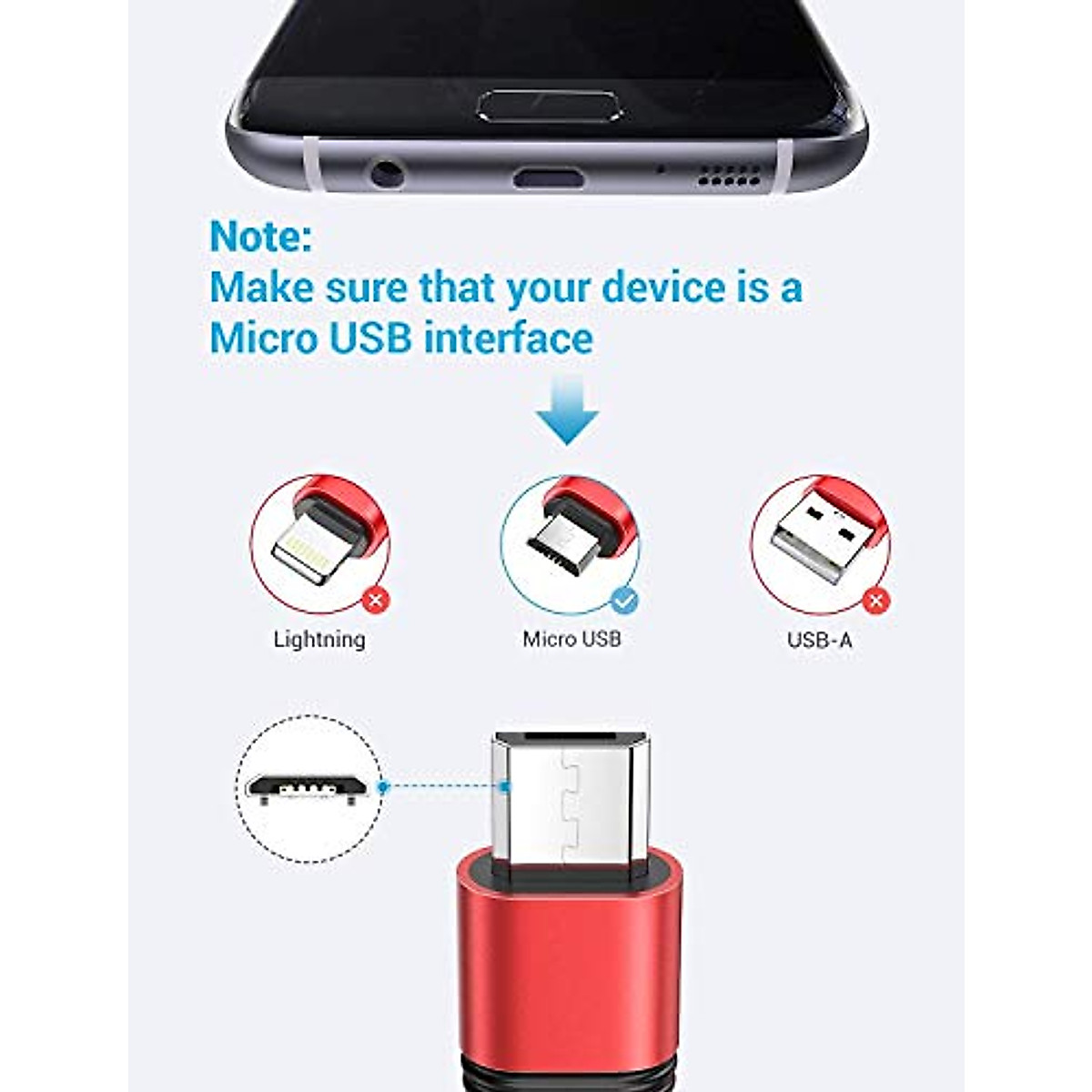 Micro USB Fast Charging Cable [3-Pack 10+6.6+3.3ft], Durable [Never Repture] Android Fast Charging&Data Transfering Cable Micro USB Charger, AINOPE Quick Charging Micro USB Cord