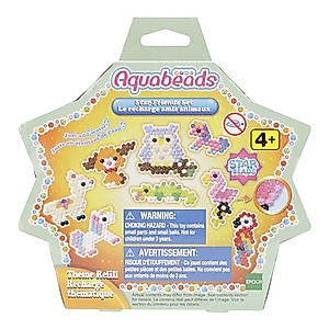 Aquabeads Arts & Crafts Star Friends Theme Bead Refill with Over 600 Beads and Templates, Multicolored
