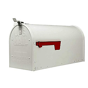 Gibraltar Mailboxes ADM16W01 Admiral Large Post-Mount Mailbox, White