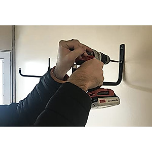 Shepherd Hardware 8088E Heavy Duty Steel Garage Storage/Assorted Utility Hooks, 6 Pack, black