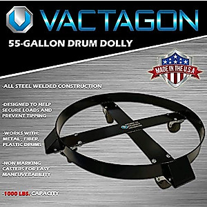 Drum Dolly, 55-Gallon, Heavy Duty - Made in The USA -