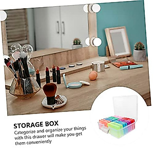 Parliky 1 Set Craft Photo X Organizer Plastic Cases Containers Photos Container Individual Case Diamond Art Project Storage Portable Stickers Clear Practical Accessory Inch for Keeper