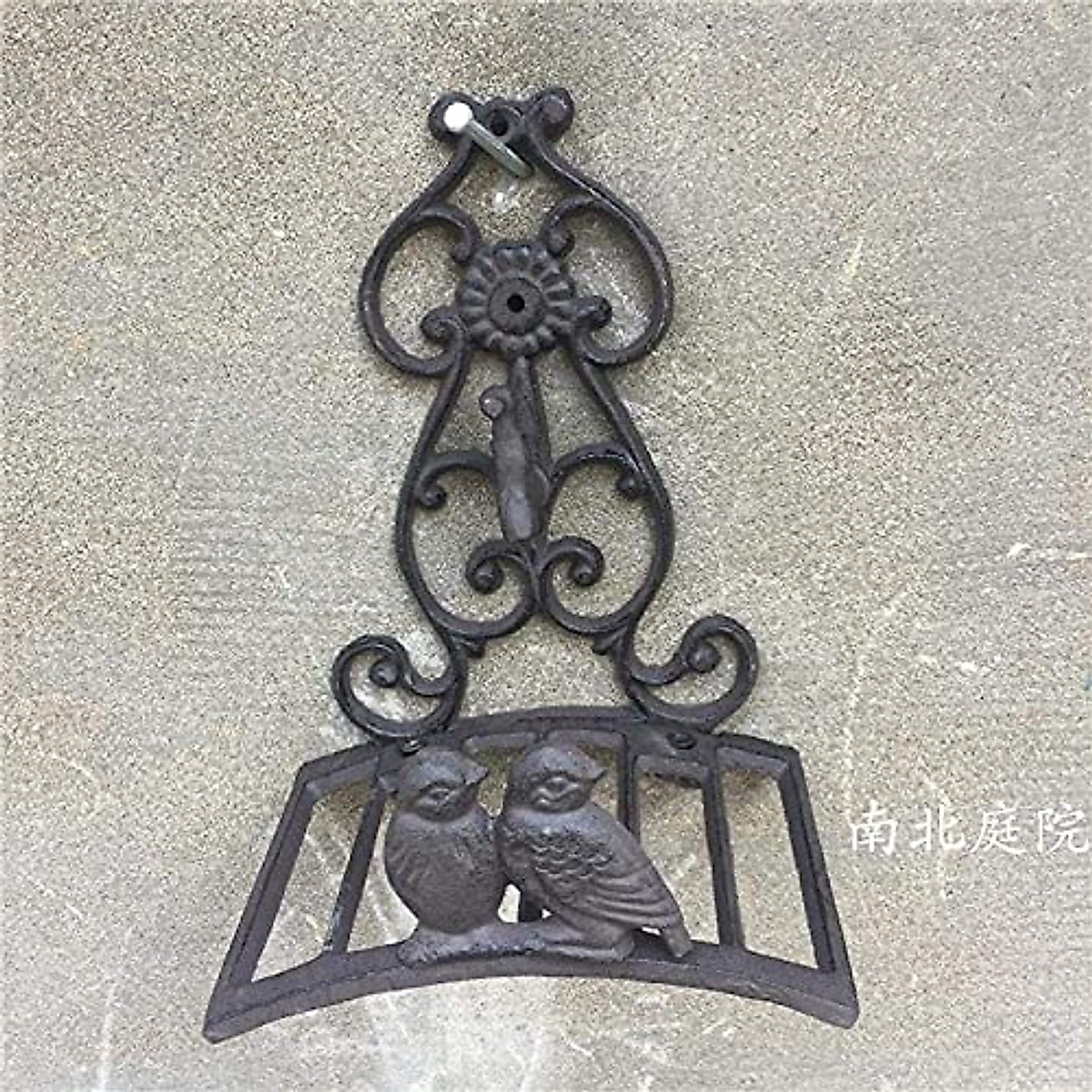 Small Garden cast Iron Water Pipe Rack Bird Faucet Wrought Iron Water Pipe Bracket Garden Drain Pipe Shelf Gardening-Duck (Color : C)
