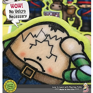 Humpty Dumpty Nursery Rhyme Felt Figures | 8 Adorable Felt Board Pieces for Flannel Board. Perfect for Toddlers, Preschool and Kindergarten - Reusable Felt Board Stories