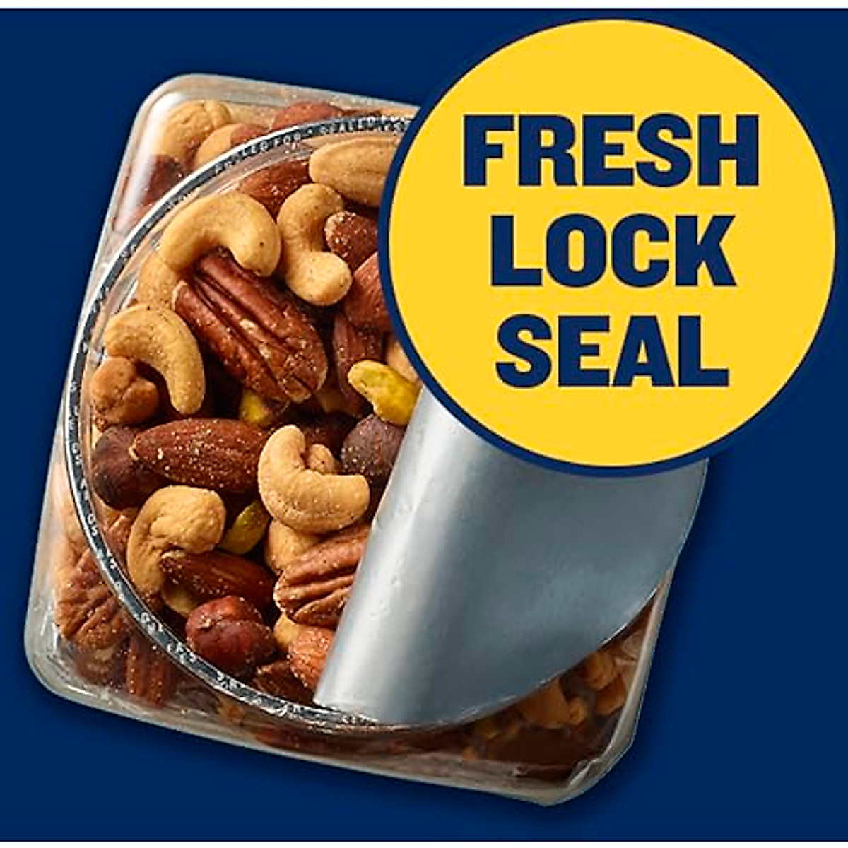 PLANTERS Unsalted Premium Blend Cashews, Almonds, Hazelnuts, Pecans Pistachios, 2.16 lb. Container