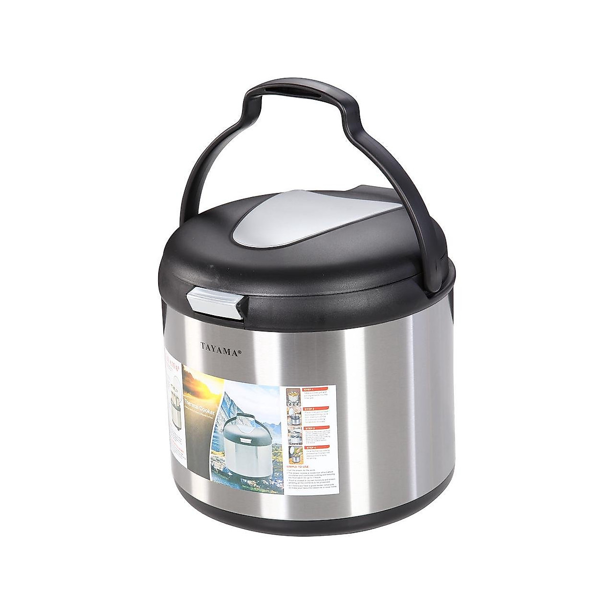 Tayama TXM-70CFZ Energy-Saving Thermal Cooker, 7 quart, Black,