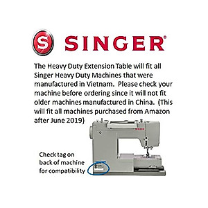 Singer 4411, 4423, 4432, and 4452 Mechanical Heavy Duty Sewing Machines Extension Table, Gray