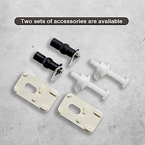 WSSROGY Elongated Toilet Seat with Lid, Quiet Close, Fits Standard Elongated or Oblong Toilets, Slow Close Seat and Cover, Oval, White