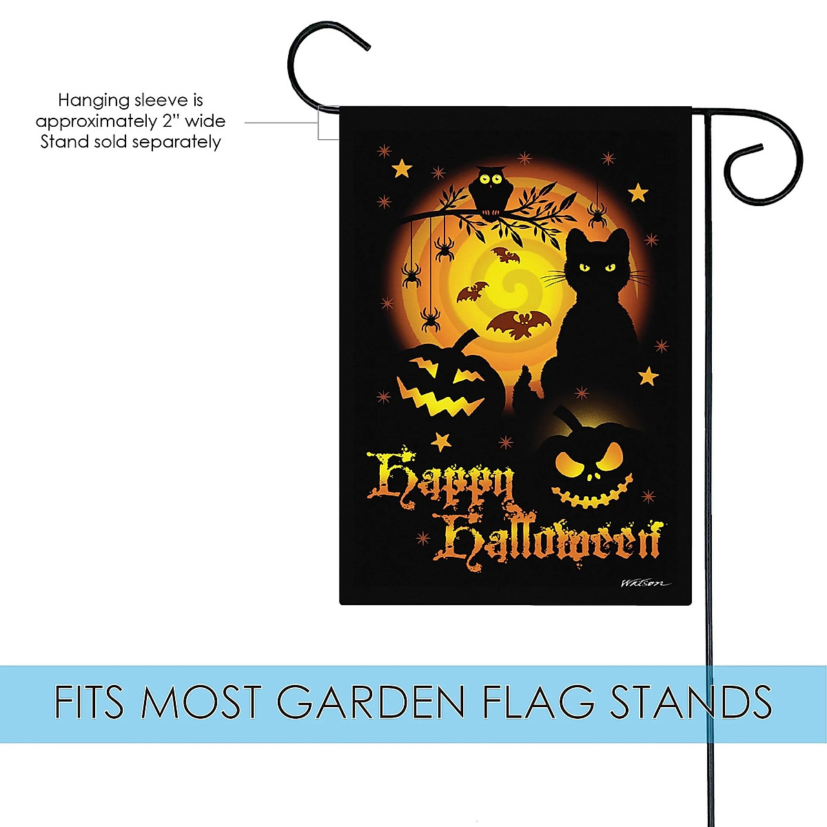 Toland Home Garden 1110561 Scary Halloween Halloween Flag 12x18 Inch Double Sided for Outdoor Fall House Yard Decoration