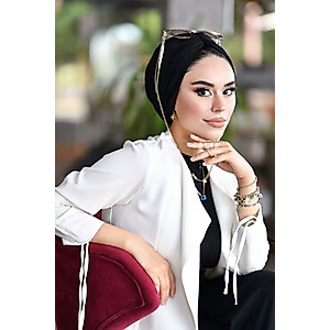 para life Knot Turbans-Turbans For Women-Hijab For Women|Hair Wraps-Chemo-Cancer Head Wraps For Women|Hijab Undercap-Instant Hijab (Knot Turban, Black)