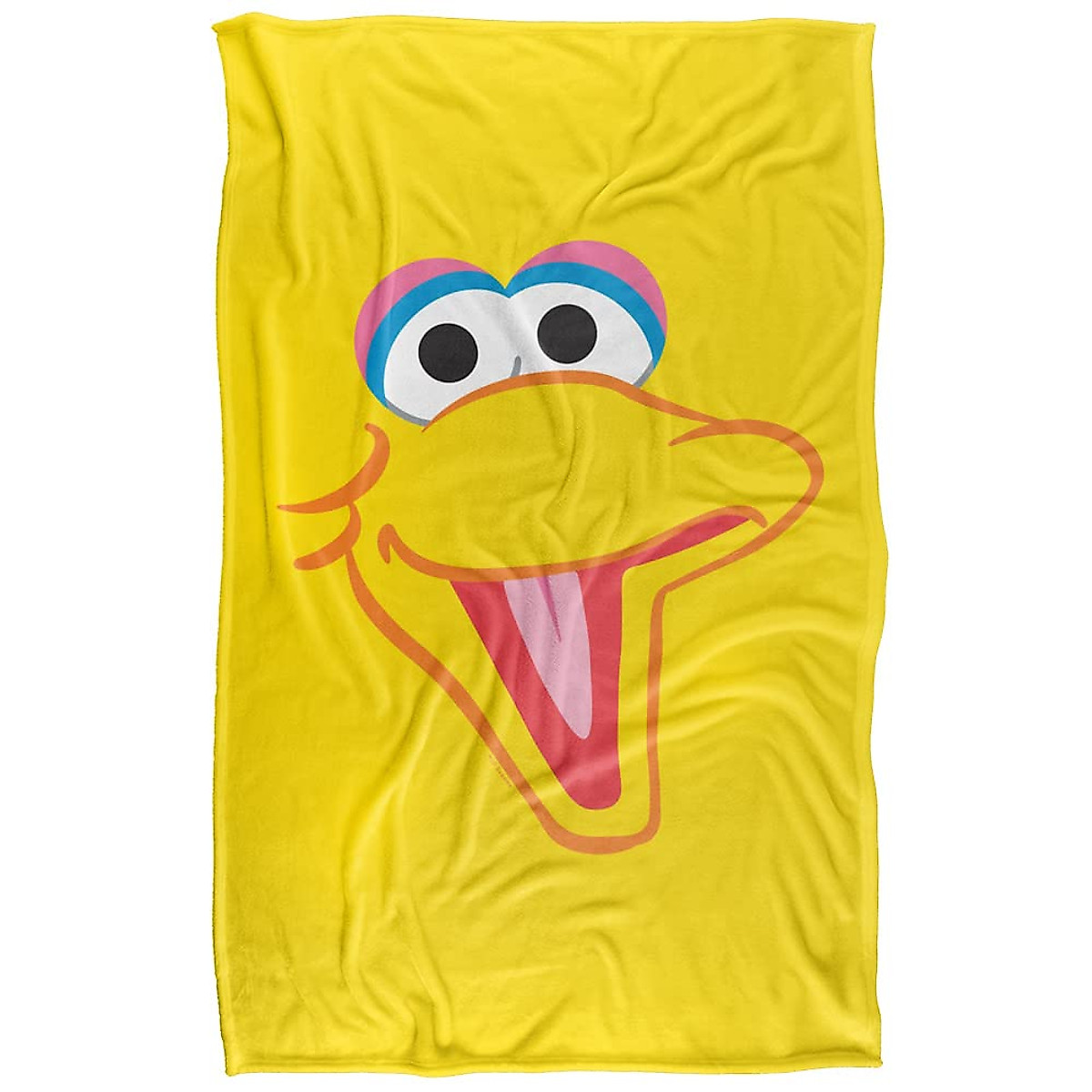 Sesame Street Big Bird Head Officially Licensed Silky Touch Super Soft Throw Blanket 36" x 58"
