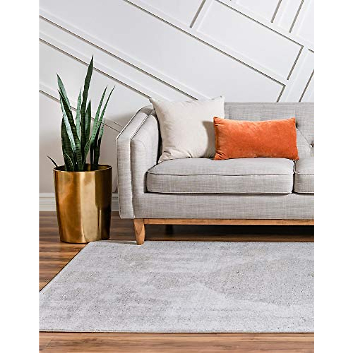 Rugs.com Oregon Collection Rug – 6' x 9' Ivory Low-Pile Rug Perfect for Living Rooms, Large Dining Rooms, Open Floorplans