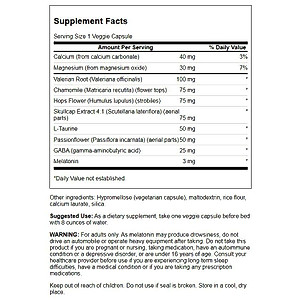 Swanson Sleep Essentials Includes GABA and Melatonin - 60 Veg Capsules (2 Pack)