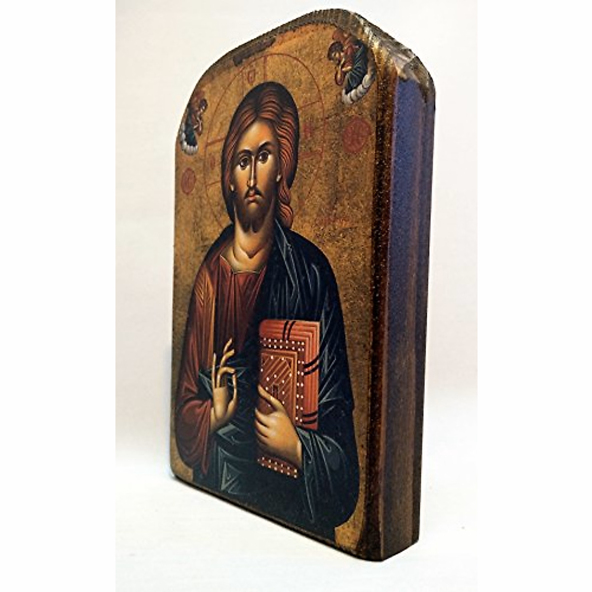 Handmade Wooden Greek Christian Orthodox Mount Athos Icon of Jesus Christ /Mp2_5