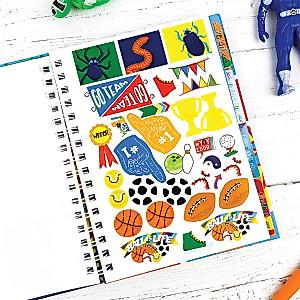 Denise Albright Gratitude Finder® 52 Week Non-Dated Journal for Boys with 177 Totally Cool Hand-Illustrated Stickers (Super Kiddo)