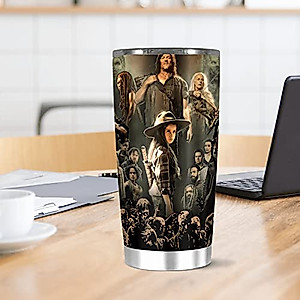 Stainless Steel Insulated Tumbler 20oz the Iced walking Cold dead Hot Coffee Tea Wine Funny Travel Cups Mugs for Men Women