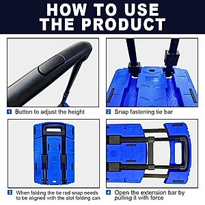ShiningShow Foldable Hand Platform Truck, 500 LB Heavy Duty Exhibition Cart, Black Utility Dolly Platform Cart with 6 Wheels for Luggage, Personal, Travel, Auto, Moving & Office Use
