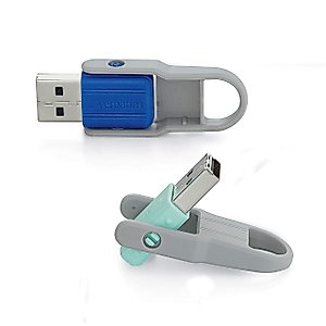 Verbatim 32GB Store 'n' Flip USB Flash Drive - 2Pk - Blue, Mint (70061)